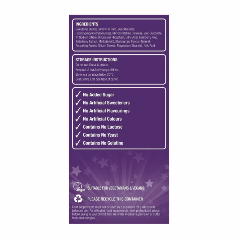 Natures Aid Super Stars Immune Support - 60 Chewable Tablets ...
